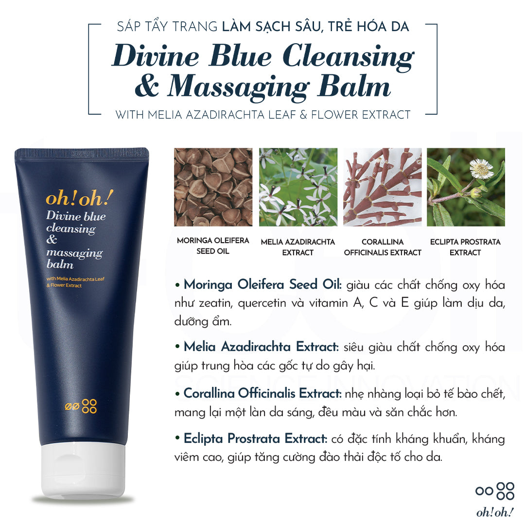 Sáp Tẩy Trang Làm Sạch Sâu, Làm Dịu Da oh!oh! Divine Blue Cleansing ...